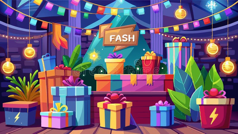 Flash Sale Concept with Gift Boxes and Festive Decorations in a ...