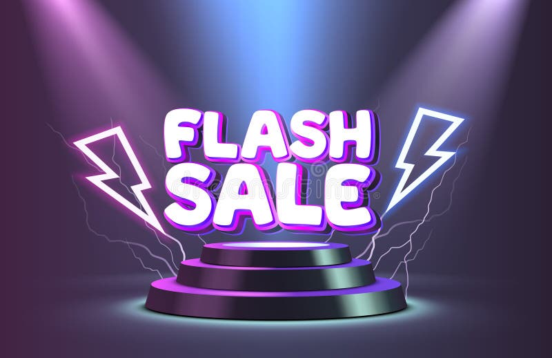 Flash Sale Event, Big Sale Offer, Poster Label. Vector Illustration ...