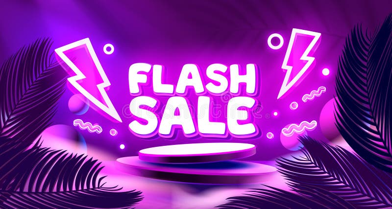 Flash Sale Event, Big Sale Offer, Poster Label. Vector Illustration ...