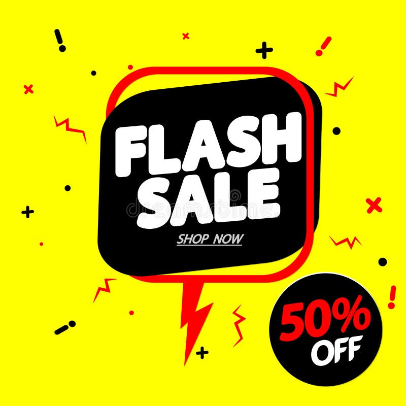 Flash Sale, Up To 50 Off, Discount Poster Design Template, Store Offer ...