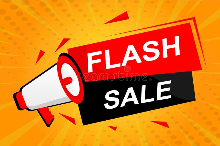 Flash sale offer stock vector. Illustration of offer - 283360246