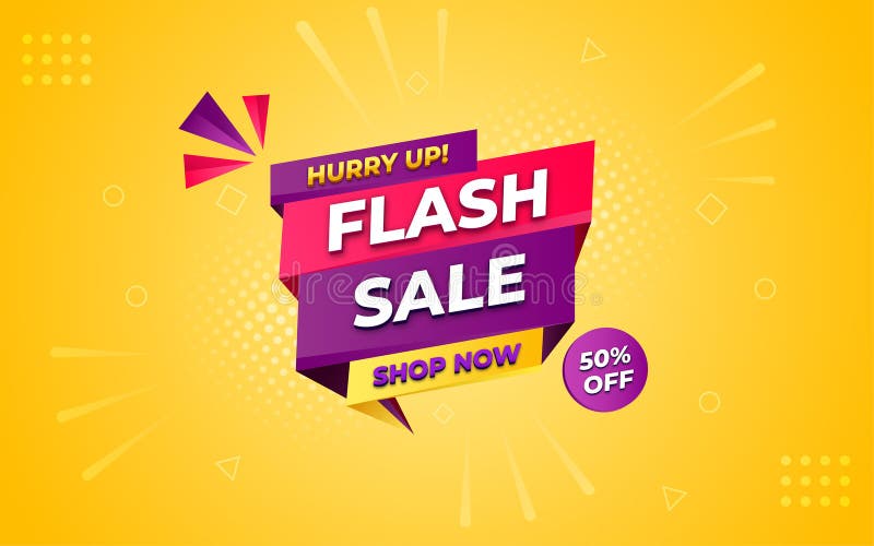 Flash Sale Offer Banner Template with Text Effect Stock Illustration ...