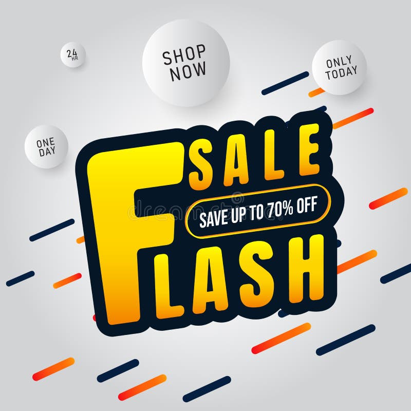 Flash Sale Promotion Template Vector Illustration Stock Vector ...