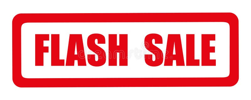 Flash Sale. Red Vector Rubber Stamp Stock Vector - Illustration of ...