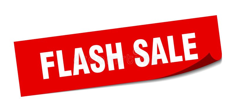 Flash sale sticker. stock vector. Illustration of square - 154052950