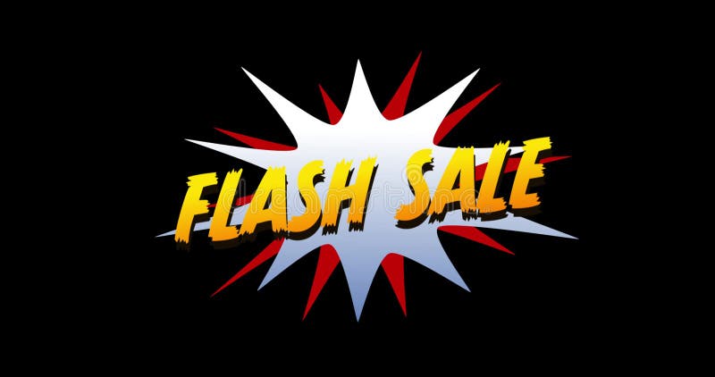 Flash Sale Text in Cartoon Style Explosion Stock Illustration ...