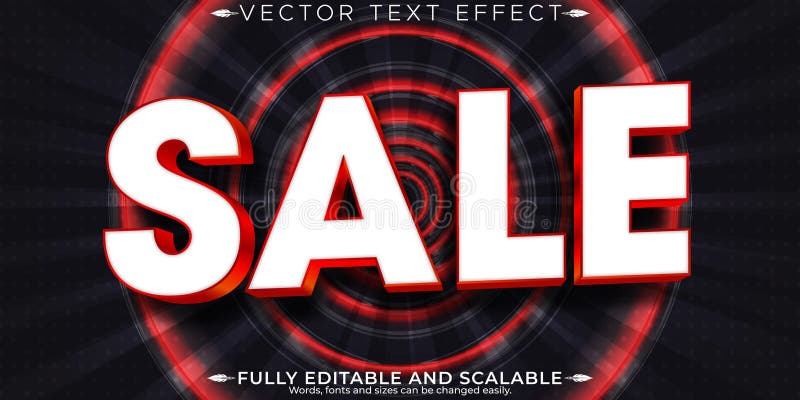 Flash Sale Text Effect, Editable Discount and Offer Text Style Stock ...