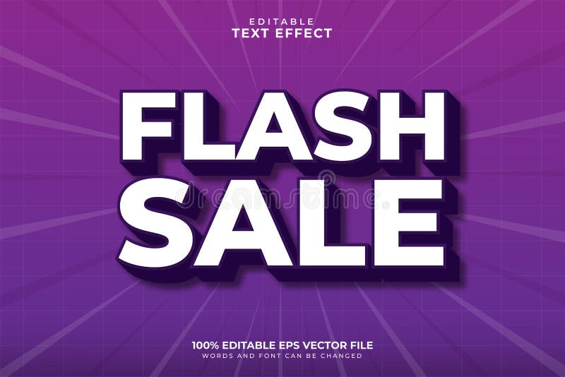 Flash Sale Text Effect, Editable Text Effect Stock Vector ...
