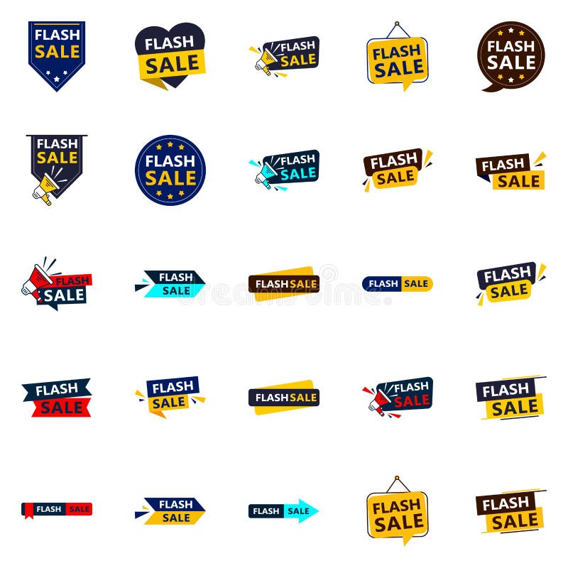 Flash Sale 25 Unique Vector Designs for Advertising and Branding Stock ...