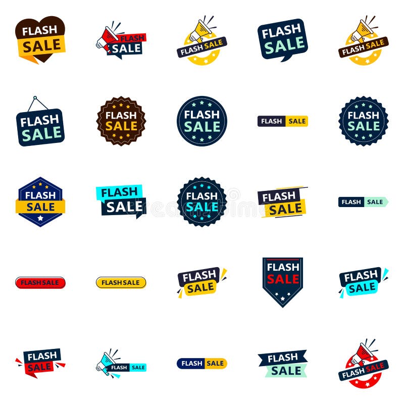 Flash Sale 25 Unique Vector Designs for Advertising and Branding Stock ...