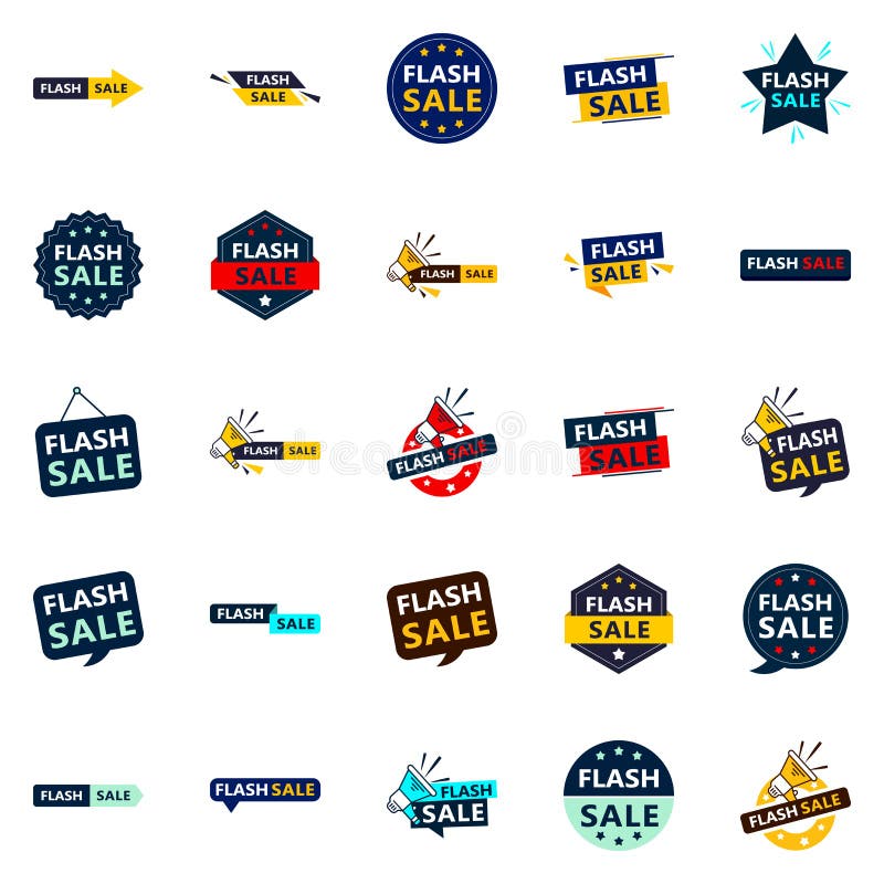 The Flash Sale Vector Collection 25 Flexible Designs for Marketing and ...