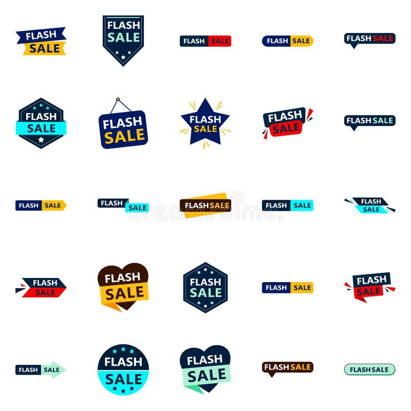 Flash Sale Vector Pack 25 High Impact Designs for Graphic Designers ...