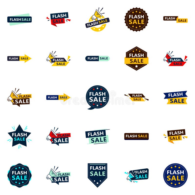 Flash Sale Vector Pack 25 High Quality Banners for Sales and Marketing ...