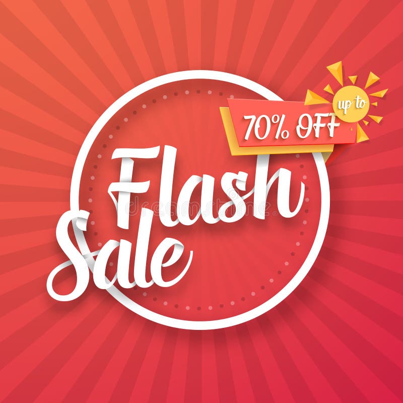 Flash Sale Poster Template. Flash Sale Banner Stock Vector ...