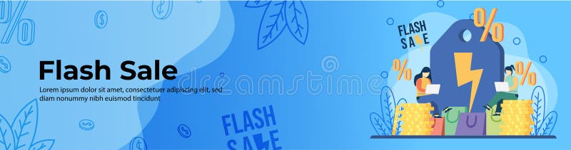 Flash Sale Web Banner Design. E-Commerce, Online Shopping Header or ...