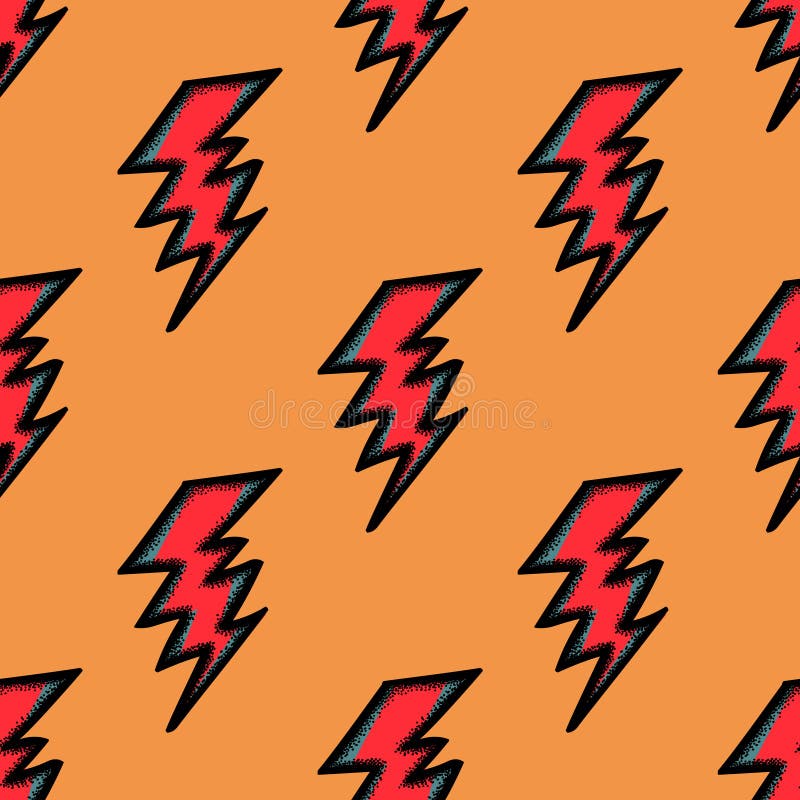 Flash seamless pattern stock vector. Illustration of electricity ...