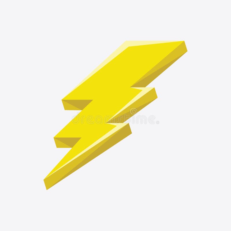 Flash sign thunder yellow stock vector. Illustration of fast - 101840176