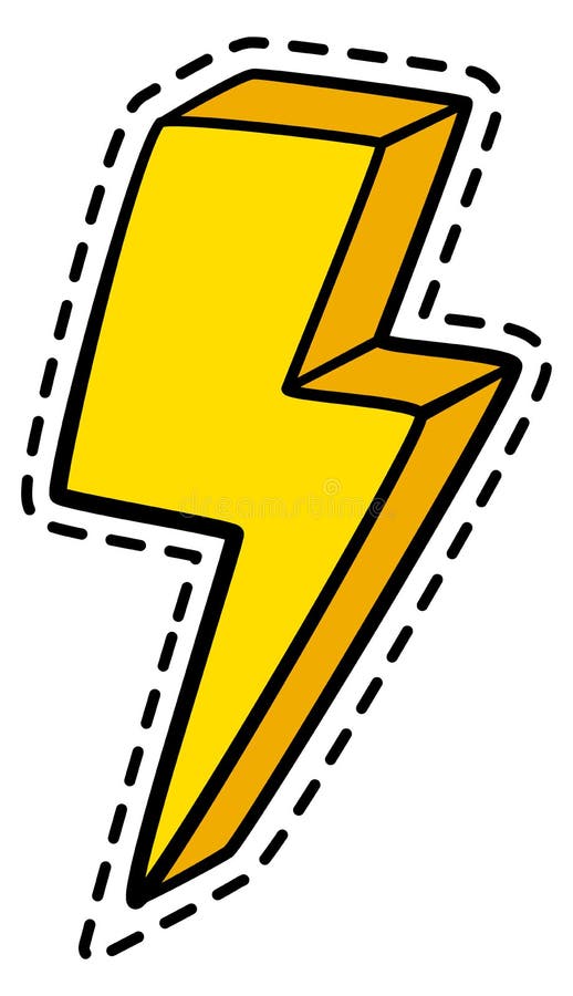 Lightning Bolt Patch Stock Illustrations – 88 Lightning Bolt Patch ...