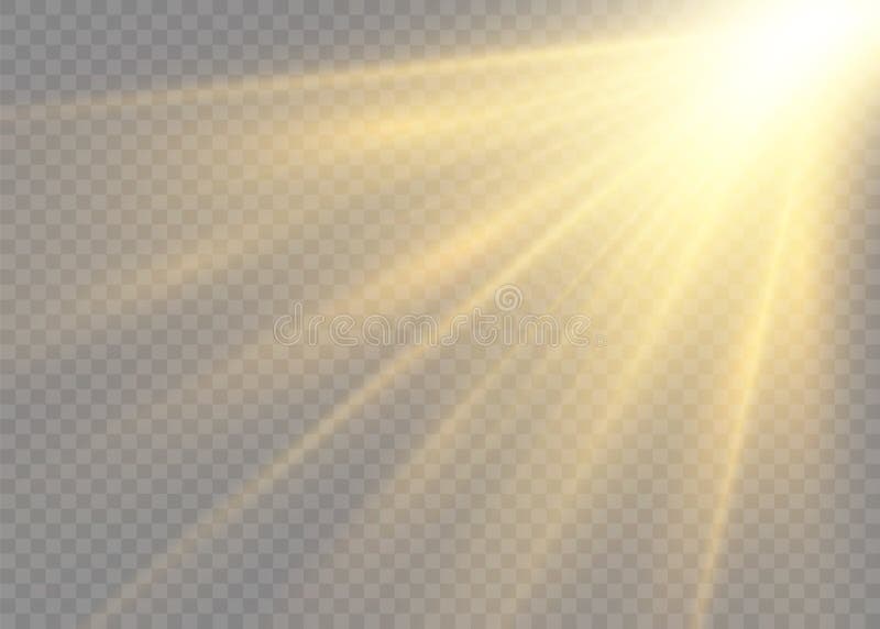 Yellow Glowing Light Sun Rays, Star Burst, Spotlight. Stock ...