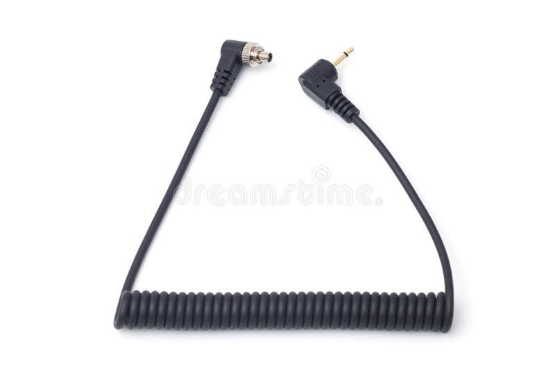 Flash sync cable stock photo. Image of male, cable, trigger - 123228578