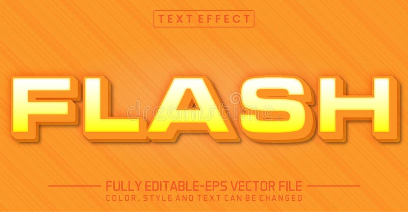 Flash Text Editable Style Effect Stock Vector - Illustration of ...