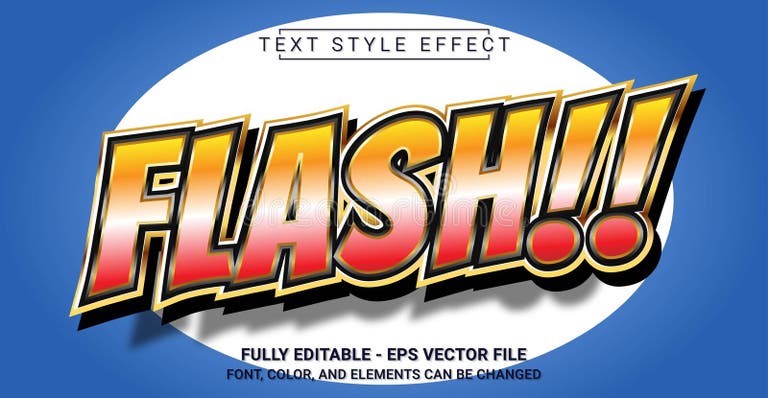 Flash Text Style Effect. Editable Graphic Text Template Stock Vector ...