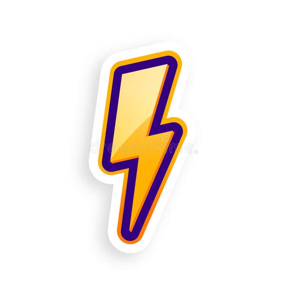 Flash Thunderbolt Lighting Blitz Sticker Design Stock Illustration ...