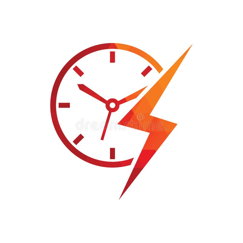 Flash Time Vector Logo Design. Stock Vector - Illustration of design ...