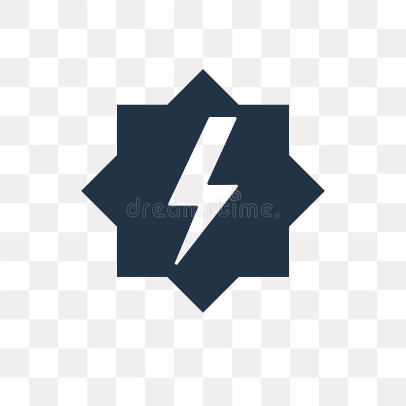 Flash Vector Icon Isolated on Transparent Background, Flash Tra Stock ...