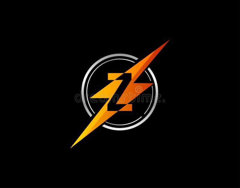 Flash Z Letter Logo. Creative Icon Created from Negative Space of ...