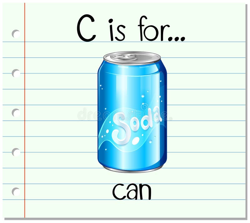 Flashcard Letter C is for Can Stock Vector - Illustration of alphabet ...