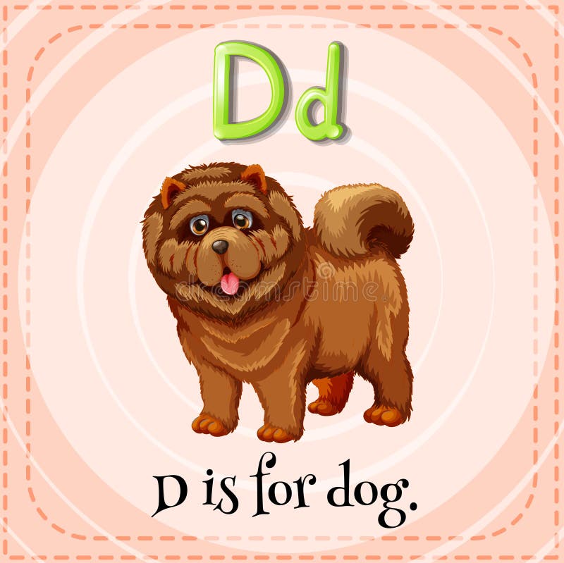 Flashcard Letter D Is For Dog Stock Vector - Illustration of flashcard ...