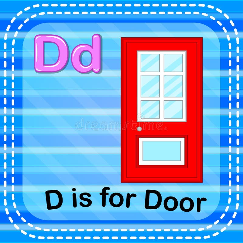 Flashcard Letter D Door Stock Illustrations – 8 Flashcard Letter D Door ...