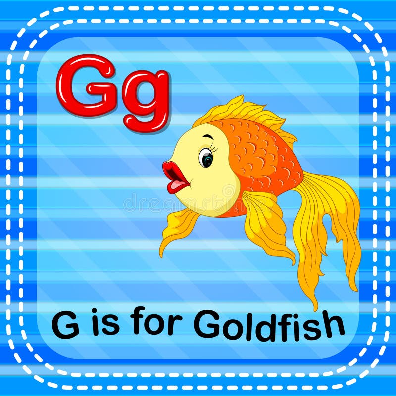 Flashcard Letter G Is For Goldfish Stock Vector - Illustration of frame ...