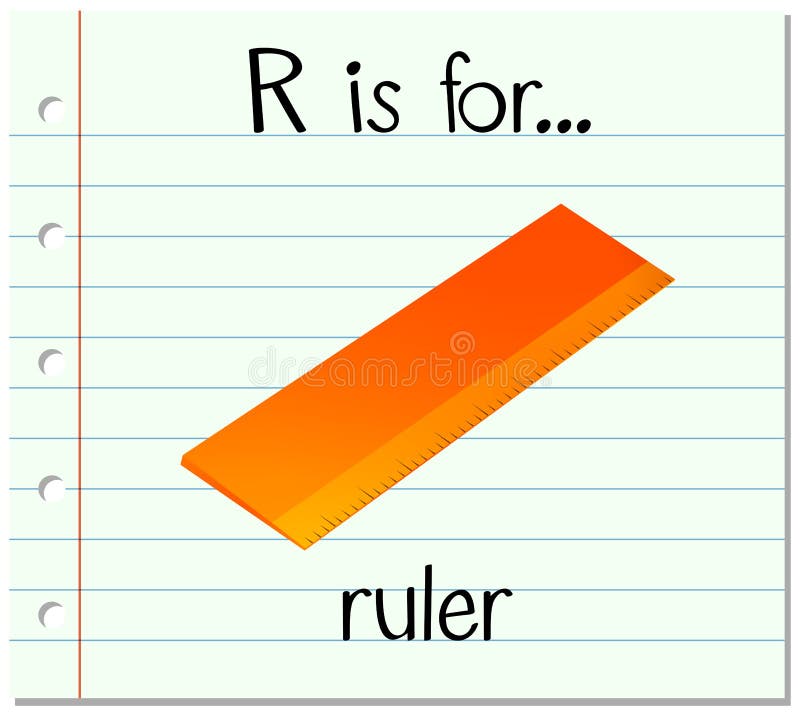 Flashcard Letter R is for Ruler Stock Vector - Illustration of spell ...