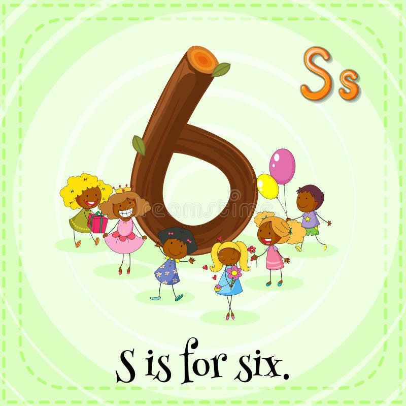 Flashcard Letter Six Stock Illustrations – 33 Flashcard Letter Six ...