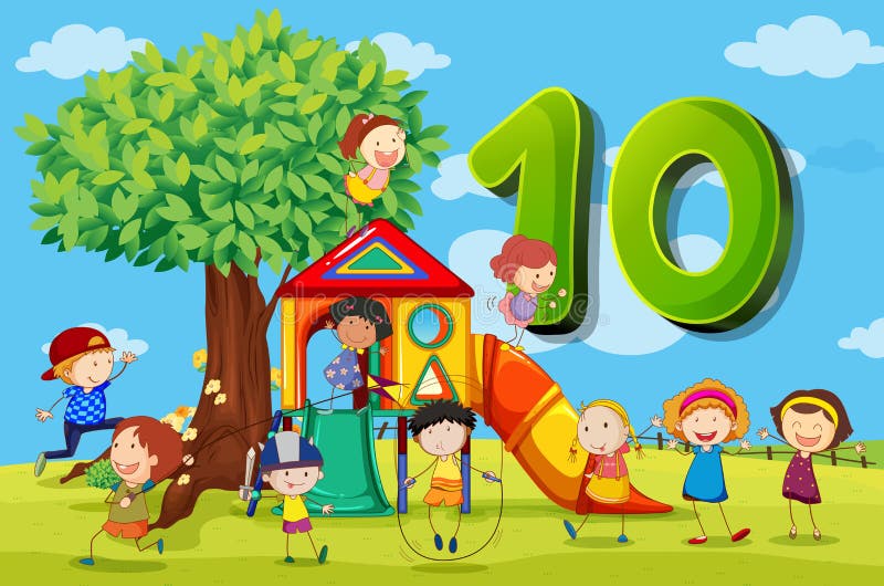 English digit ten. stock vector. Illustration of house - 102277931