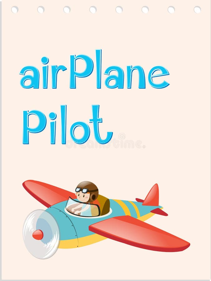 Flashcard Alphabet a is for Airplane Stock Vector - Illustration of ...