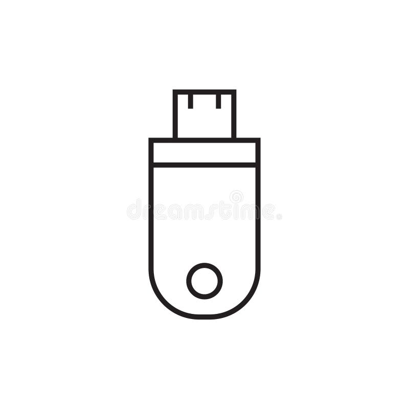 Flashdisk Flat Icon Vector Illustration Stock Vector - Illustration of ...