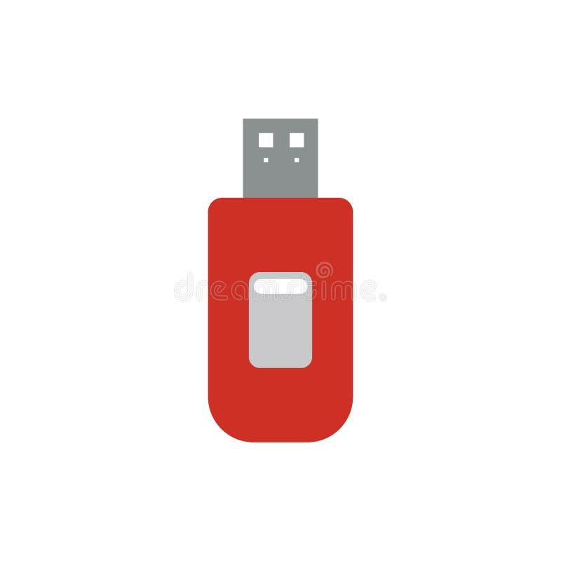 Flashdisk Icon Logo Vector Design Stock Vector - Illustration of plug ...