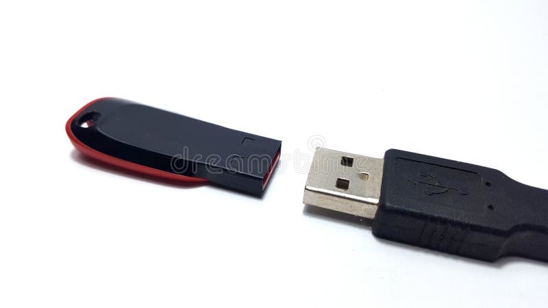 Flashdrive Placed on a Isolated White Background Stock Image - Image of ...