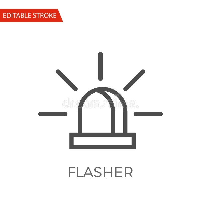 Flasher Vector Icon Sign Symbol Stock Vector - Illustration of lamp ...
