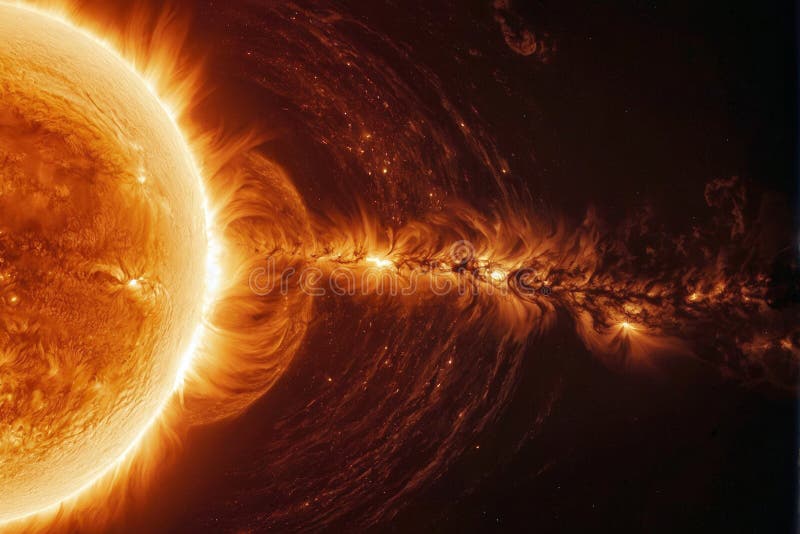 Flashes, Storms on the Sun in Space. Solar Flares is a Sudden Flash of ...