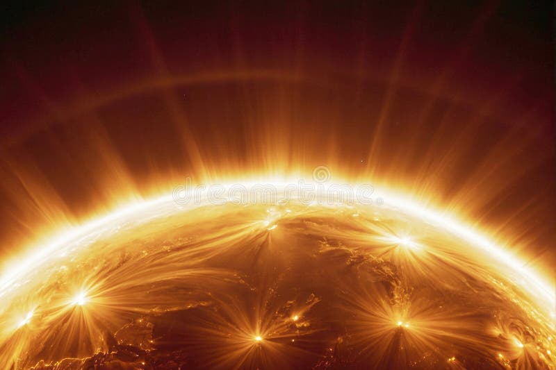 Flashes, Storms on the Sun in Space. Solar Flares is a Sudden Flash of ...