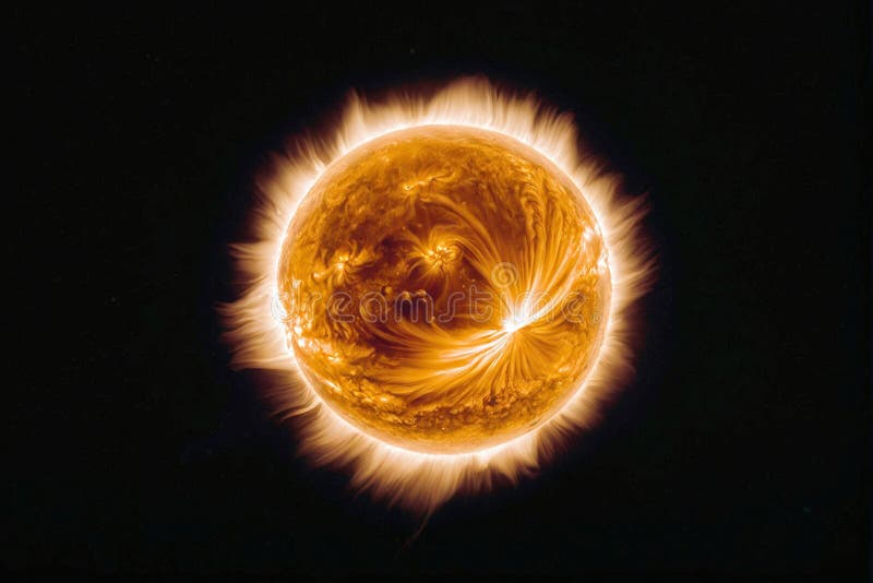Flashes, Storms on the Sun in Space. Solar Flares is a Sudden Flash of ...