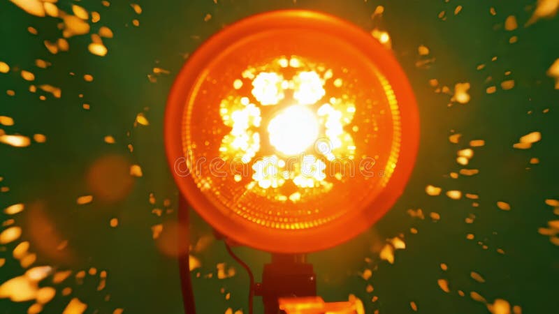 Flashing Amber Light Creating Dynamic Patterns Drawing Attention from ...