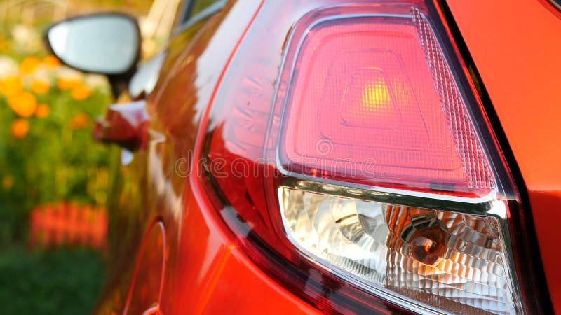 Flashing Direction Indicator on a Car. Car Headlight Stock Video ...