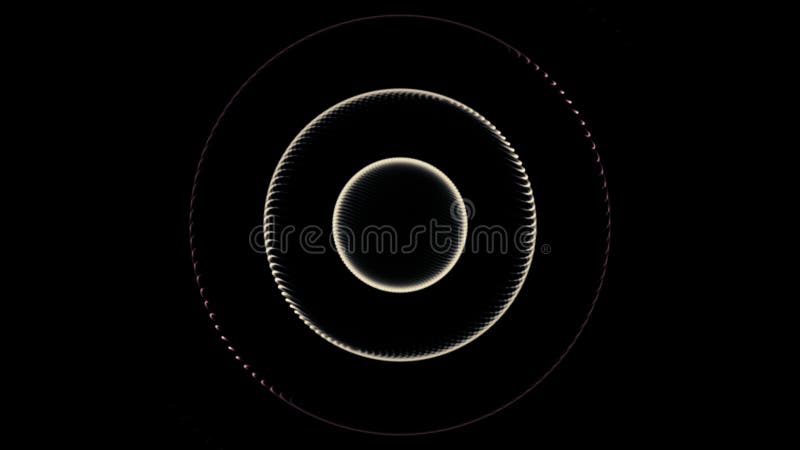 Flashing Circles of Light Pulsating and Changing Color on Black ...