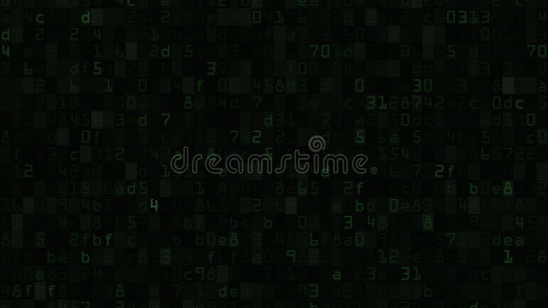 Flashing Random Green Text and Numeric Symbols on a Computer Screen Stock Video - Video of ...
