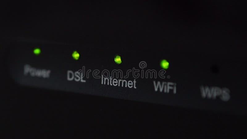 Usb Modem Wifi Inserted into the Computer Close-up. the Modem Flashes a ...